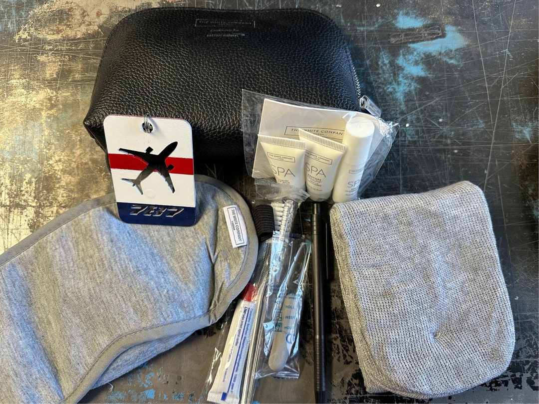 British Airways & the White Company Amenity Kit and B787 Skin Luggage ...