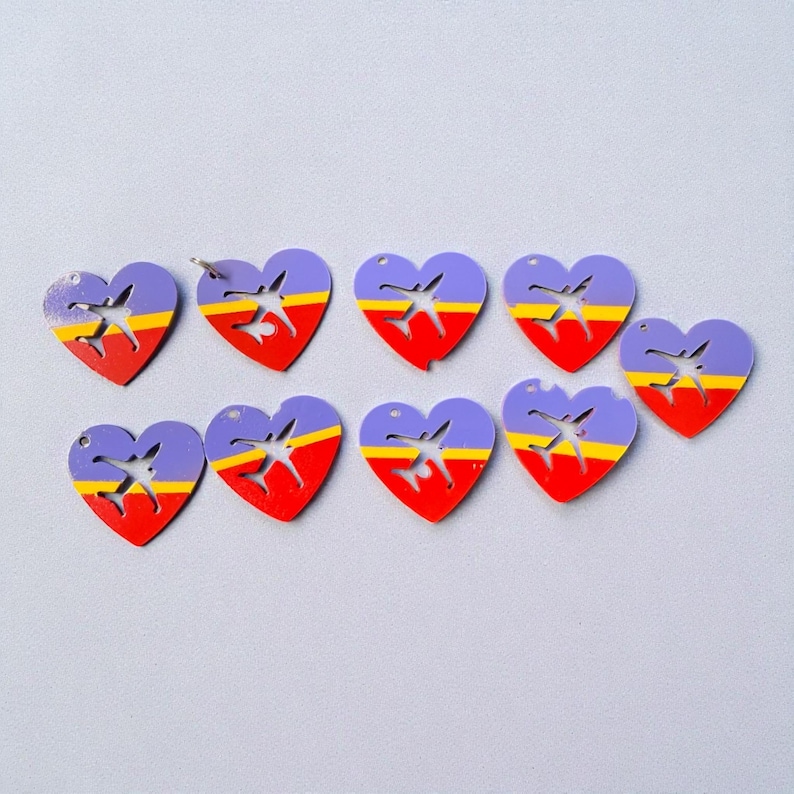 Boeing 737 Skin Heart Key Fobs - Painted Hearts N429WN - Etsy