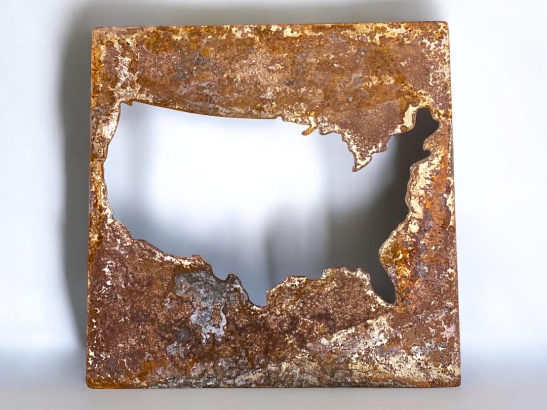 Steel USA Map - Etsy