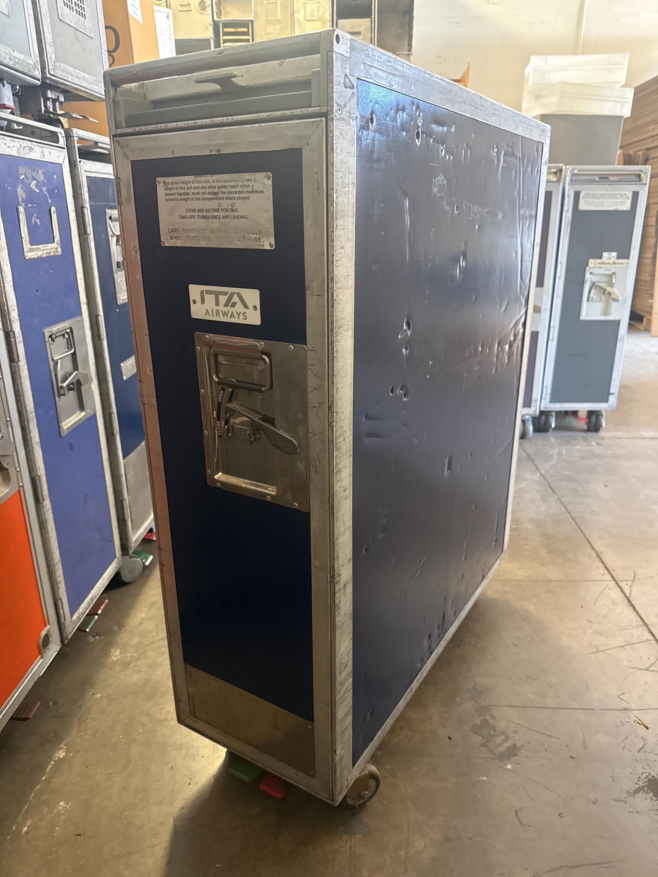 Retired Full Sized Atlas Standard Galley Cart - Custom Painted Black ...
