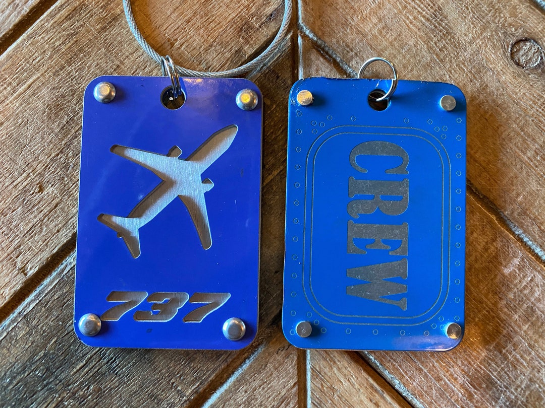 Boeing 737 Fuselage Skin Luggage Tag - CREW - Etsy