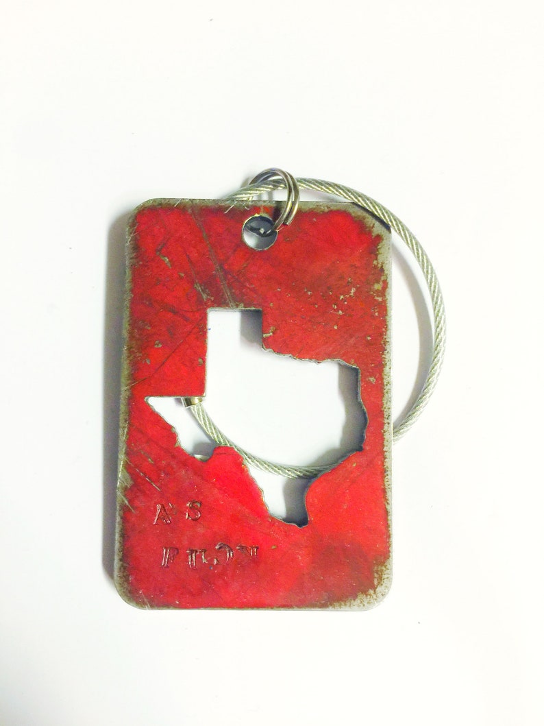 Steel Texas State Keychain | Etsy