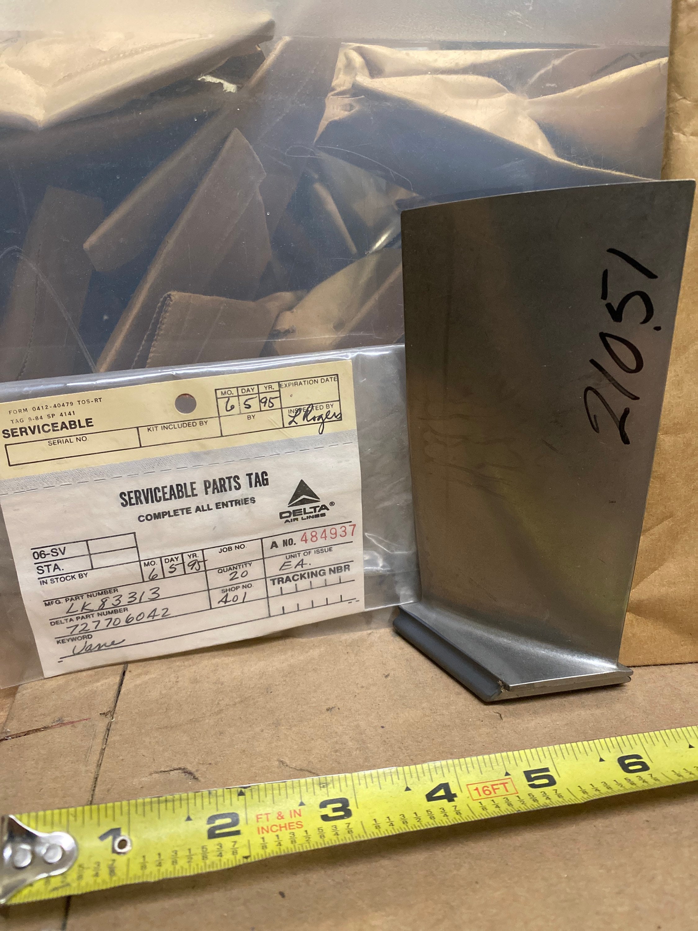 Rolls Royce RB211 Engine Blade L1011 Delta Airlines LK83313 5 - Etsy