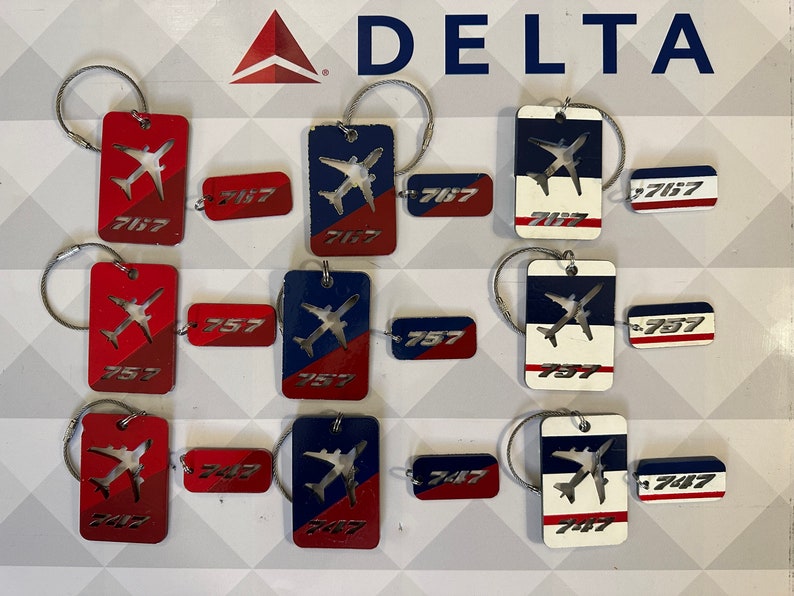 Delta Airlines Bundle. Luggage Tag, Key Fob, Serving Tray, and Cups. - Etsy