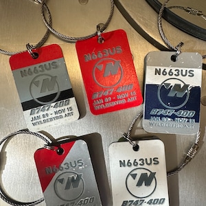 Northwest Airlines Boeing 747 Keychains N663US - Etsy