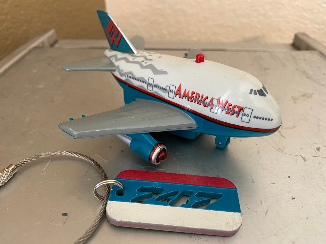 Collectible Toy Airplane With Aircraft Skin Key Fob: America West - Etsy