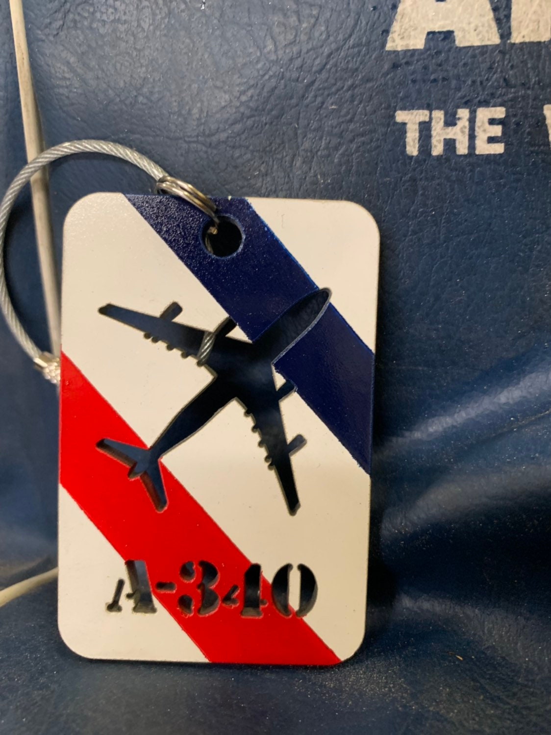 Air France A340 Luggage Tag and Vintage Tote. - Etsy