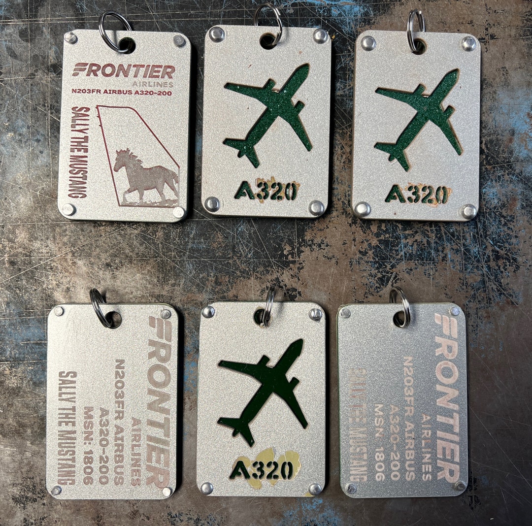 Frontier Airlines Airbus A320 Luggage Tag - Etsy