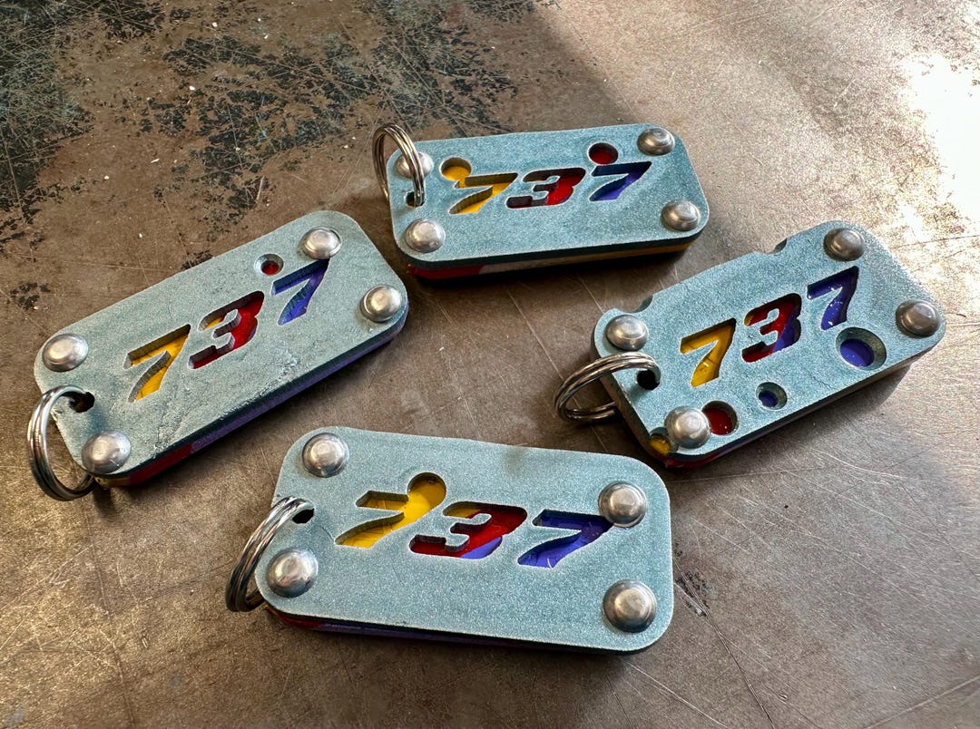 SWA B737 MAX 8 Double Layer Key Fob N8720L - Etsy