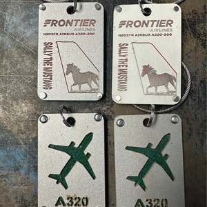 Frontier Airlines Airbus A320 Luggage Tag - Etsy