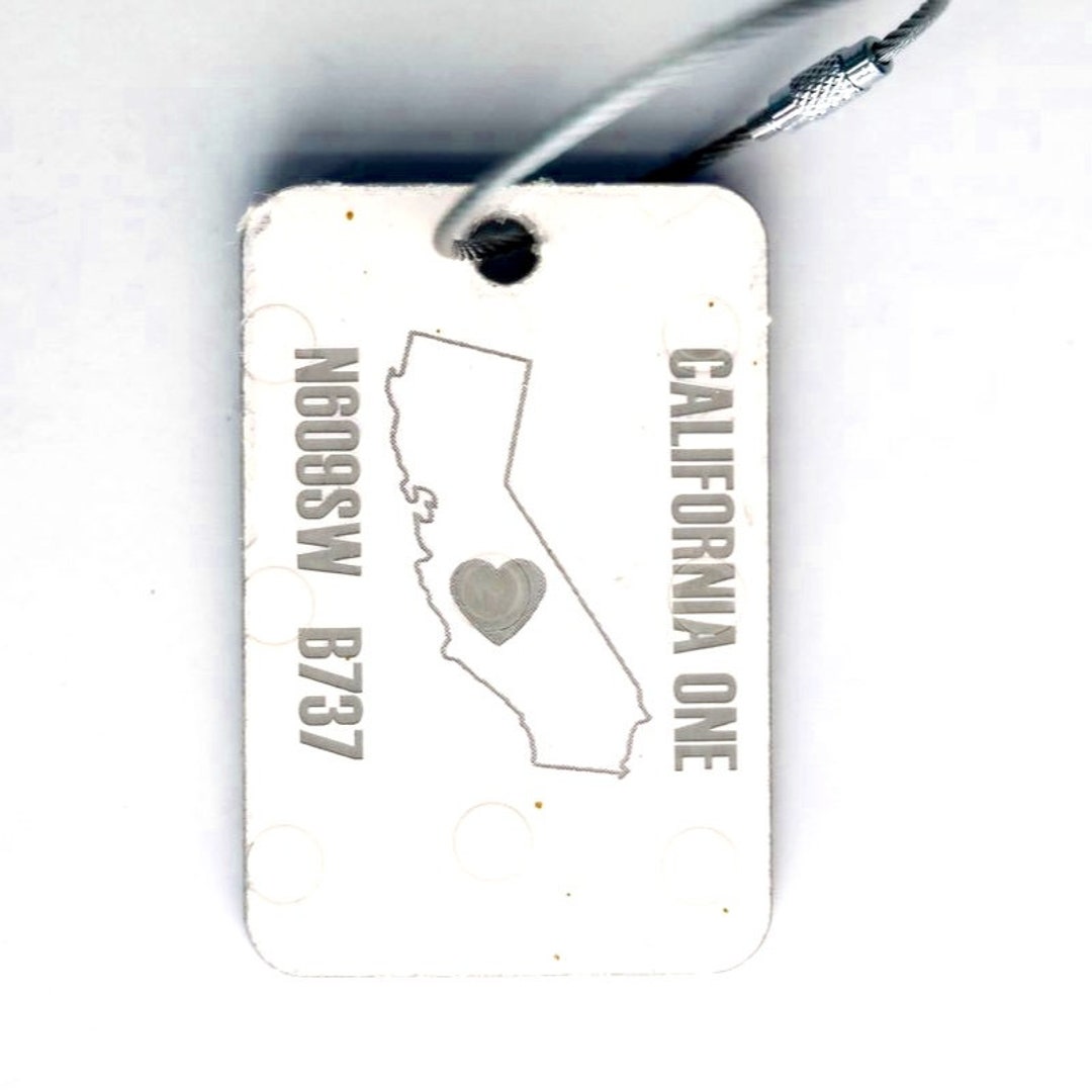 Authentic California One Boeing 737 Fuselage Luggage Tag - Etsy