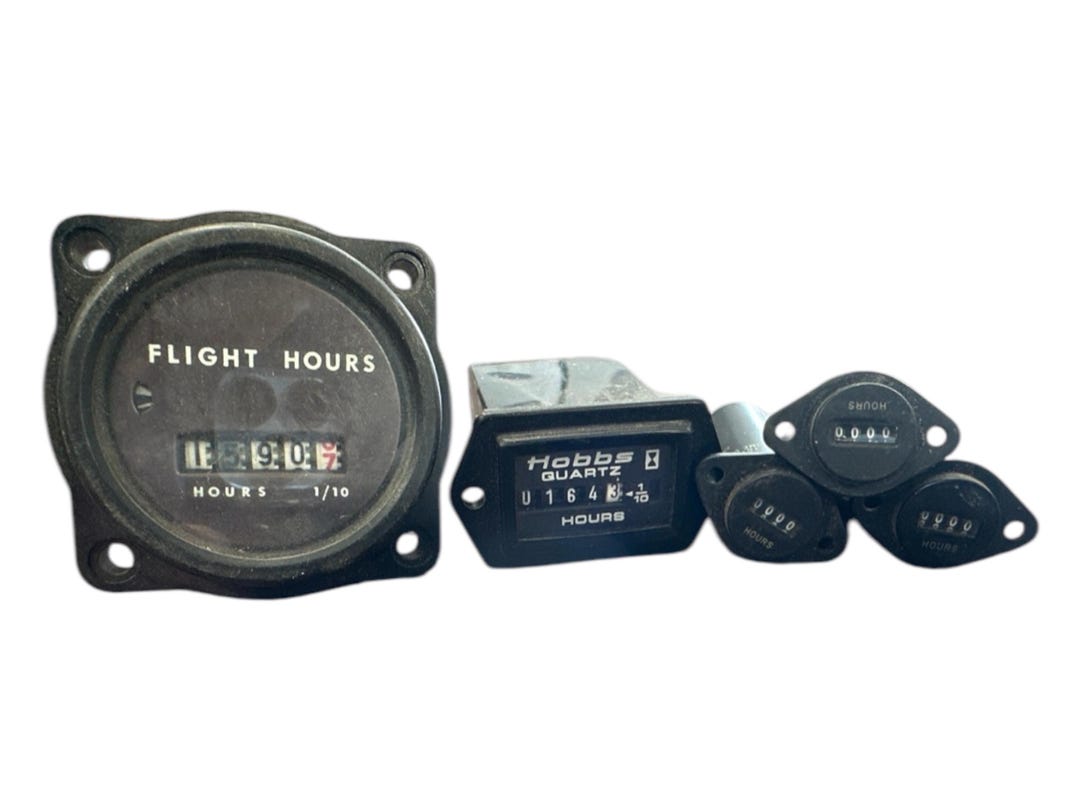 Retired Aviation Cockpit Flight Hours Gauge - Etsy