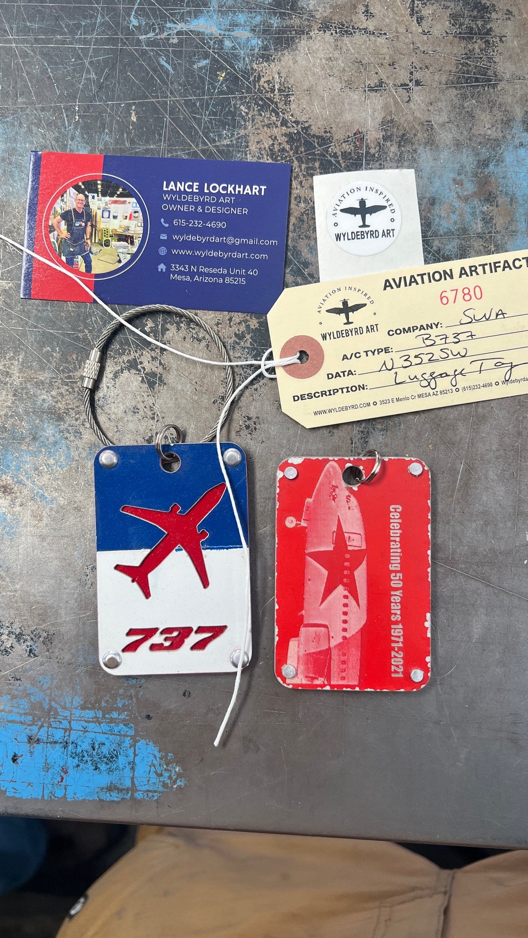 Southwest Airlines Lone Star One Aircraft Skin Luggage Tag N352SW Laser ...