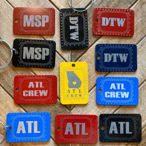 MSP DTW or ATL Luggage Tags - Etsy