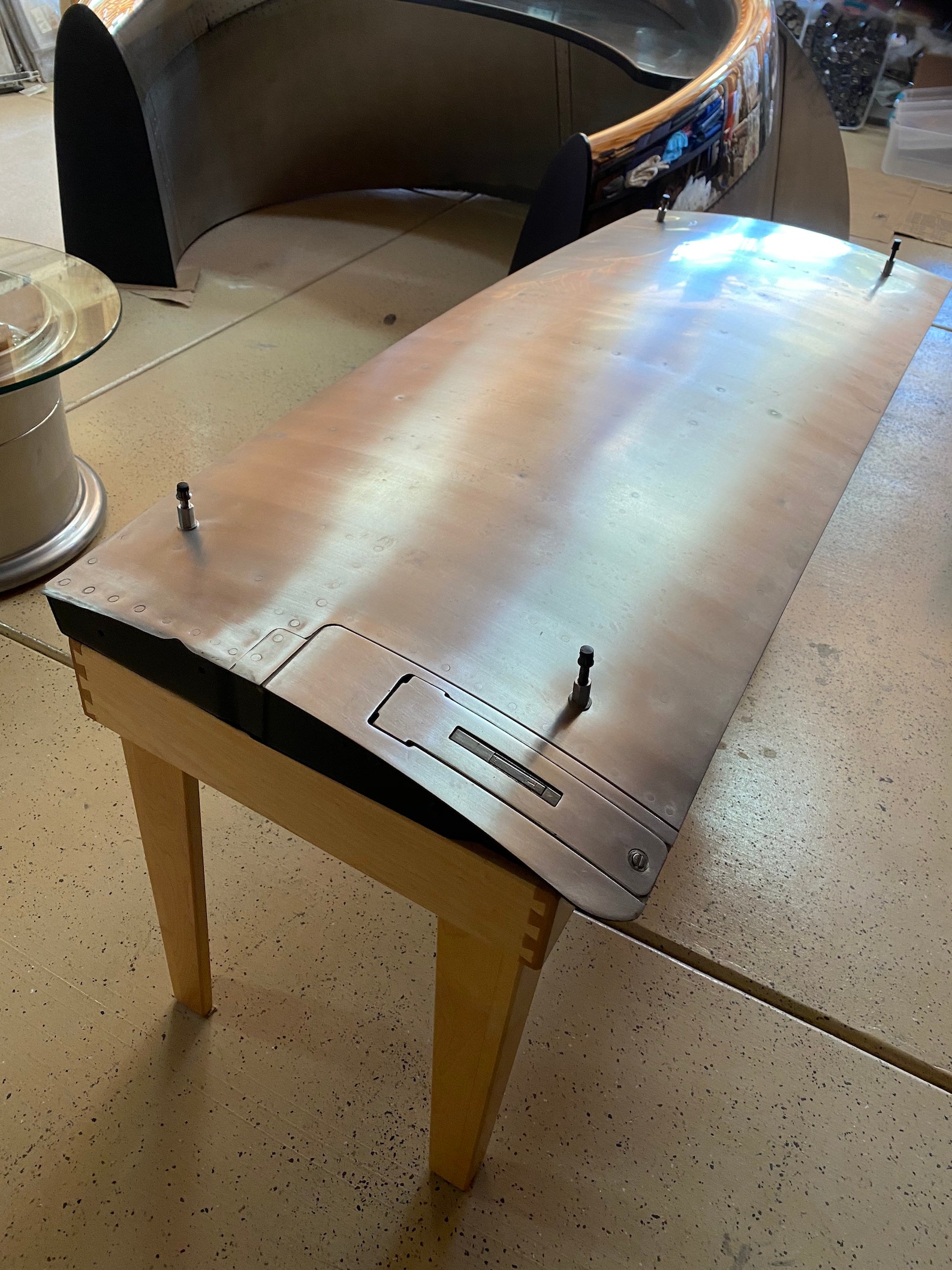 Boeing 727 Nose Wheel Door Sofa Table Local Pick up or Buyer Arranged ...