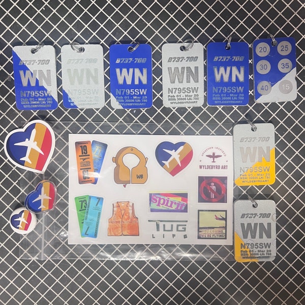 Airline Luggage Tags - Etsy