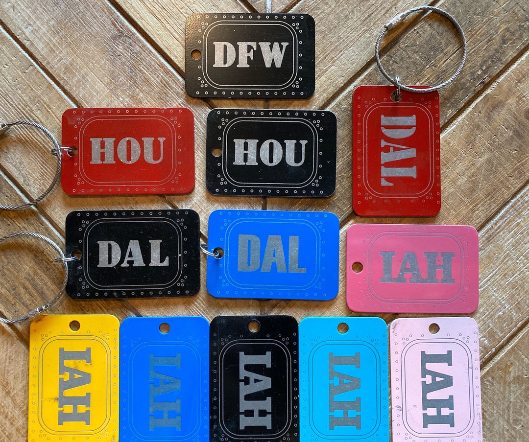 Houston or Dallas Luggage Tags - Etsy