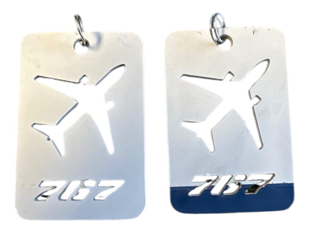 B-767 Aircraft Skin Luggage Tag Air China B-2551 - Etsy