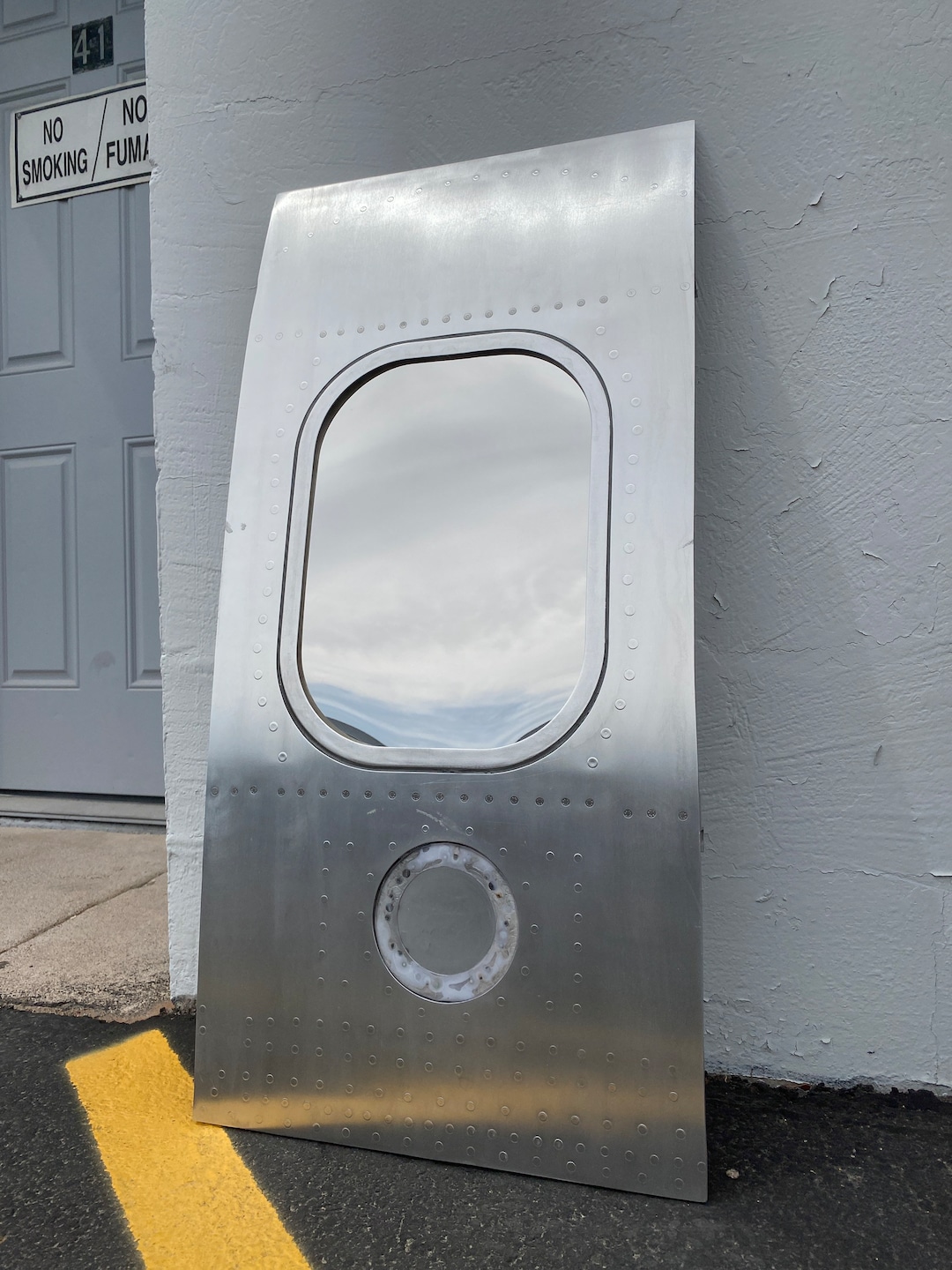 Thai Airlines B747-400 Aircraft Window HS-TGM. Brushed Mirror. One of a ...