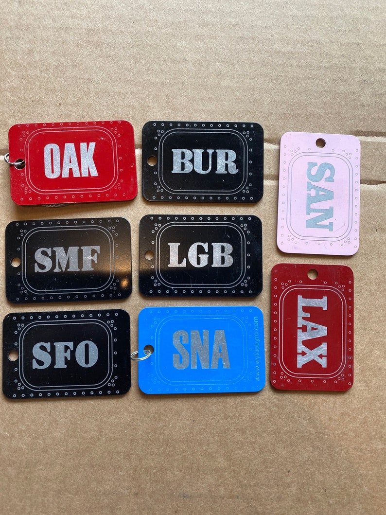 California Cities Luggage Tags - Etsy