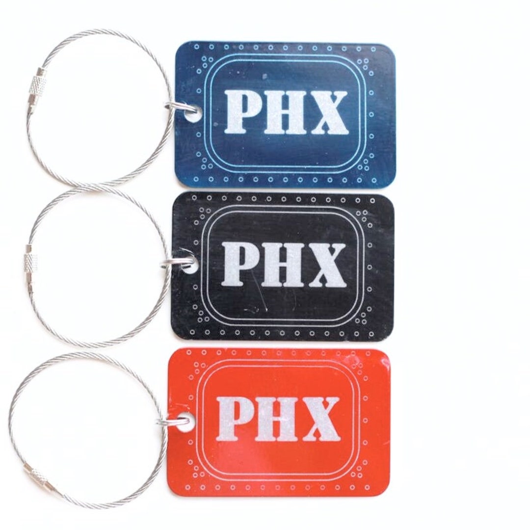 PHX Phoenix and Tucson Airport Code Luggage Tag - Etsy