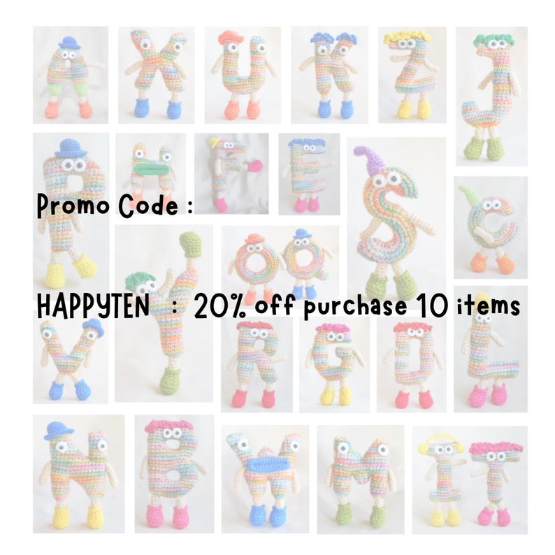 Amigurumi Letter J Crochet Pattern: Plush Alphabet (PDF Pattern) - Etsy