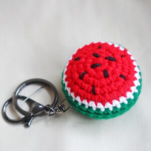 Amigurumi Watermelon Keychain Pattern, Simple Crochet Small Watermelon ...