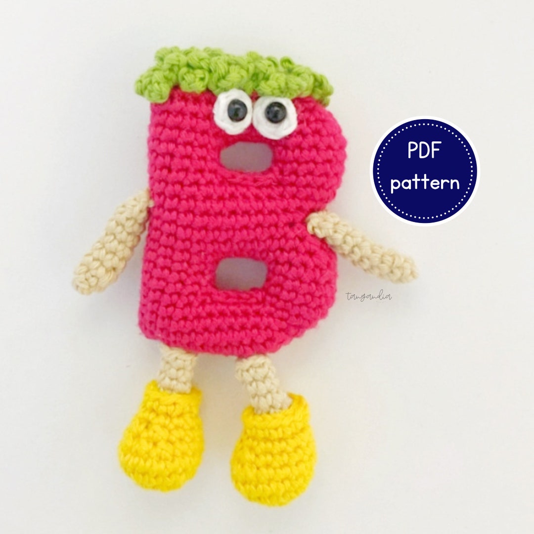 Amigurumi Alphabet Letter B Pattern, Crochet Doll for Birthday Gift ...