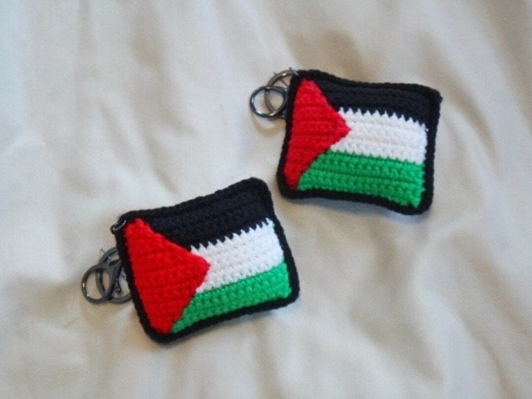 Crochet Palestine Flag Key Chain Unique Middle Eastern Travel Souvenir ...
