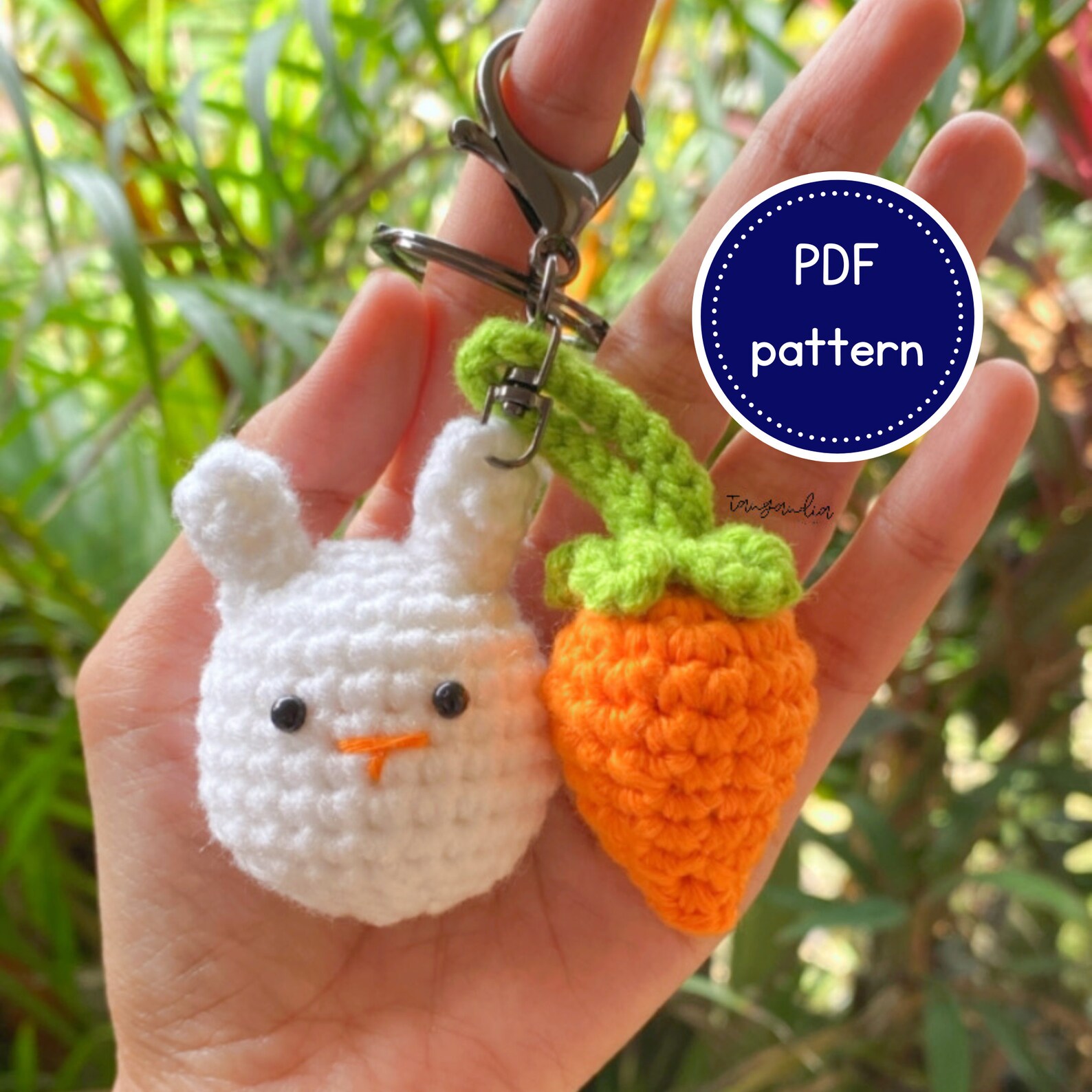 Amigurumi Mini Bunny Keychain Pattern Keychain Amigurumi - Etsy