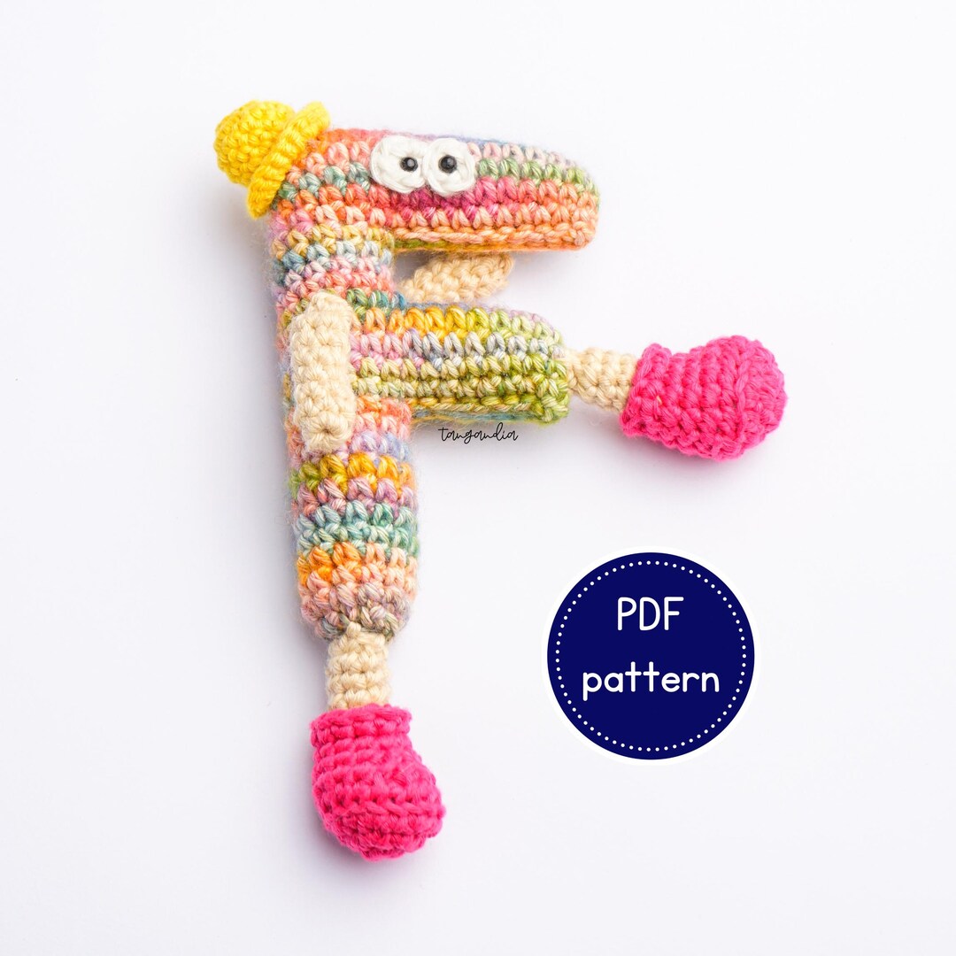 Alphabet Letter F Crochet Pattern. Personalize Amigurumi Letter ...