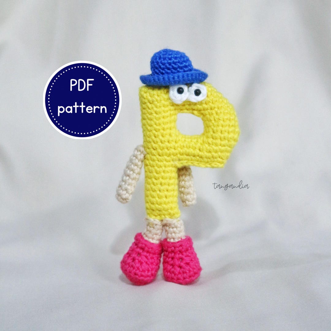 Crochet Pattern Alphabet Letter P. Toy for Learning Kids. Amigurumi ...