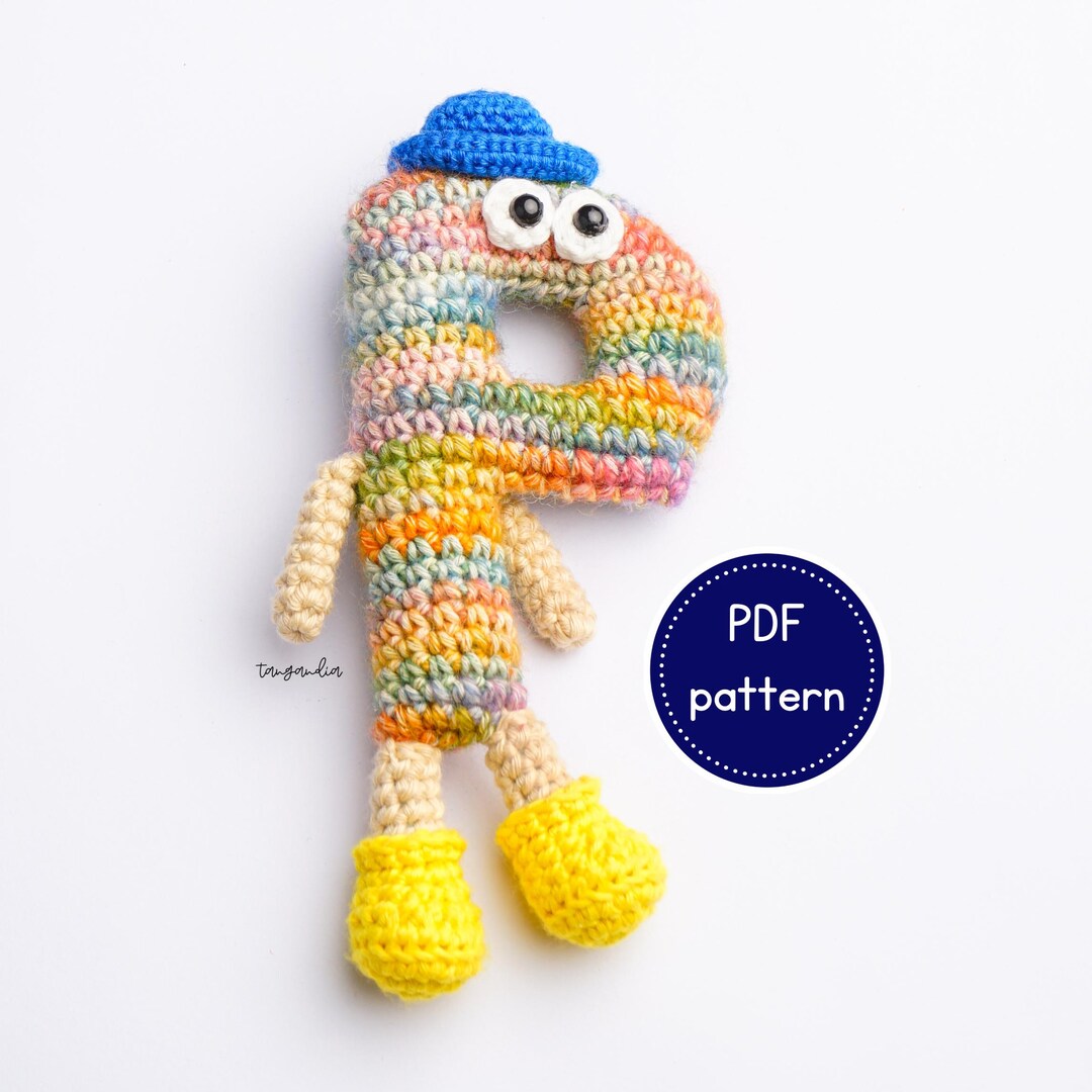 Crochet Alphabet Letter P Amigurumi Pattern: Plush Learning Toy (PDF ...