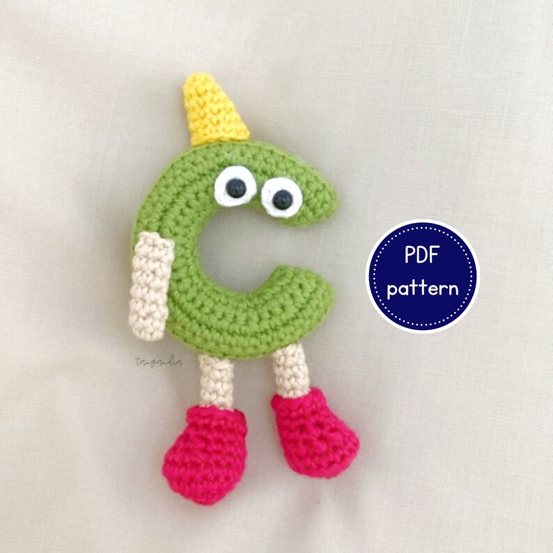 Amigurumi Alphabet Letter C Pattern. Crochet Cute Alphabet. Soft Plush ...