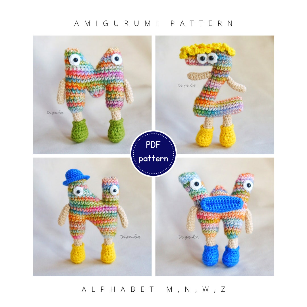 Crochet Alphabet Pattern, Amigurumi Play Letters, Stuffed Letters for ...