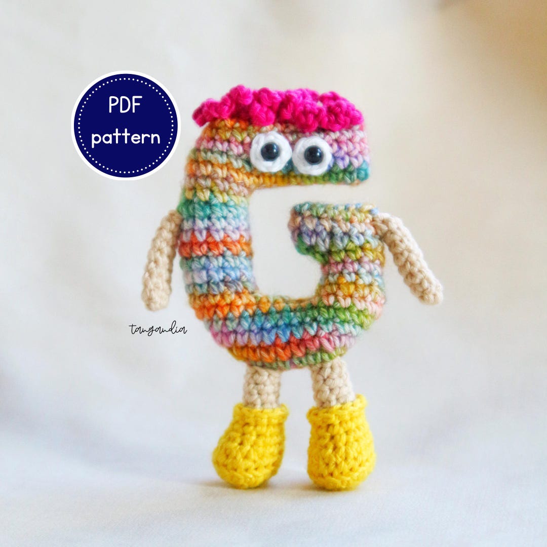 Alphabet Amigurumi Letter G Pattern, Fun and Easy DIY Craft, Ideal ...