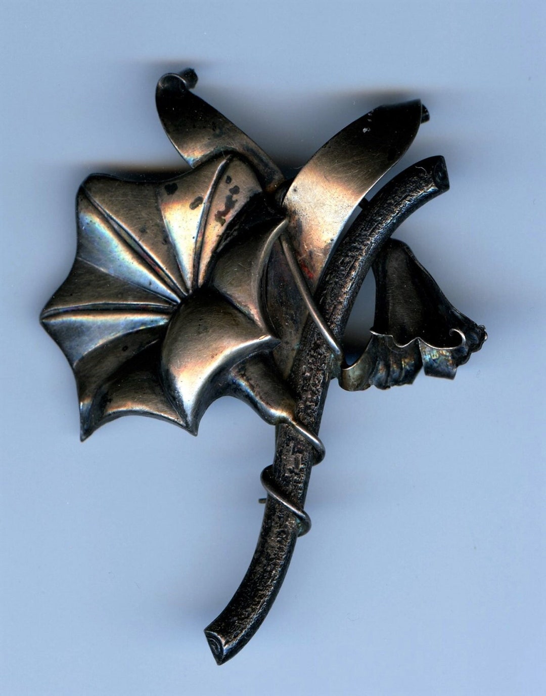 Vintage Harry Iskin Sterling Silver Morning Glory Brooch Pin - Etsy