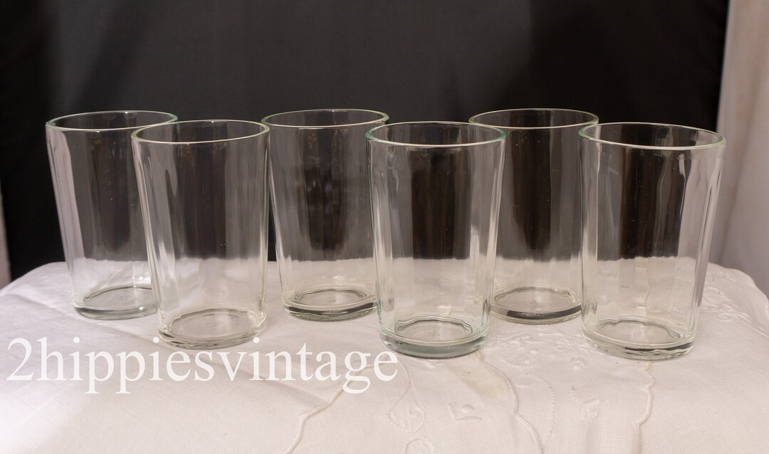 SIX Pristine Vintage 6 Oz Flat Tumblers Optic Panel Whiskey Glass by ...