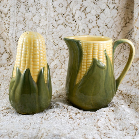Vintage Shawnee Pottery Corn King Syrup Milk Pitcher and - Etsy