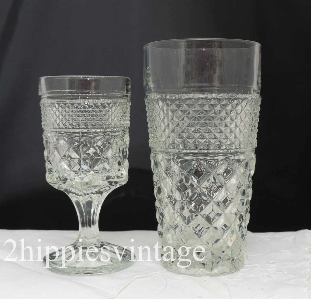 Vintage Wexford Anchor Hocking Glass Set: Iced Tea & Claret Wine - Etsy