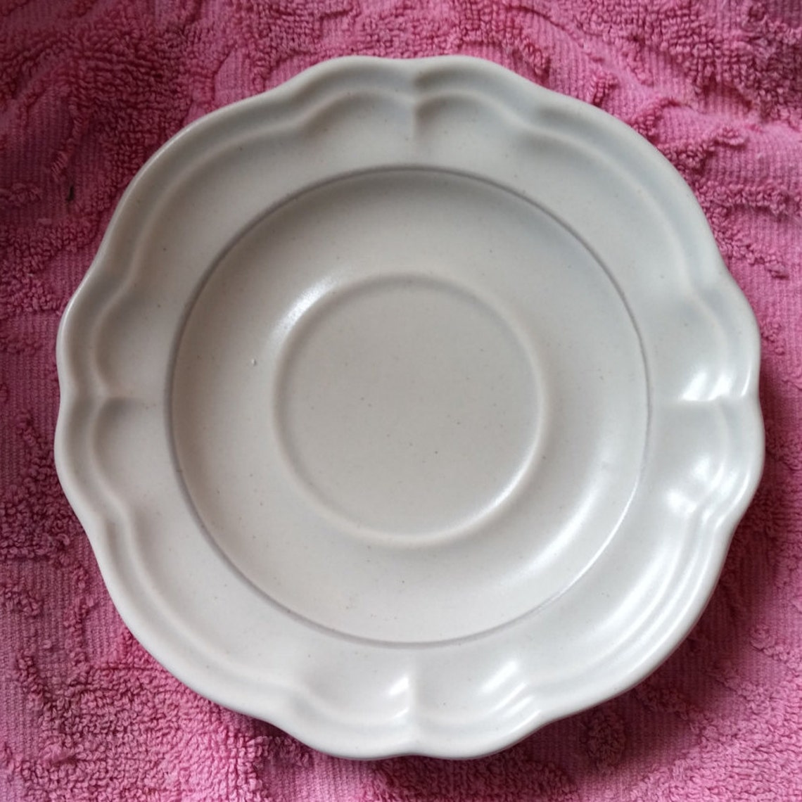 Pfaltzgraff HEIRLOOM Pattern Stoneware Flat Cup With Matching Saucer ...