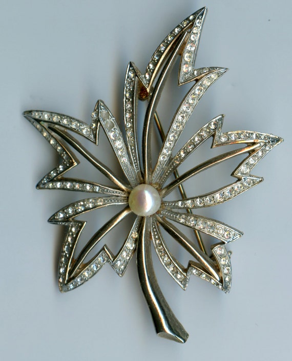 Vintage signed r rhinestone - Gem