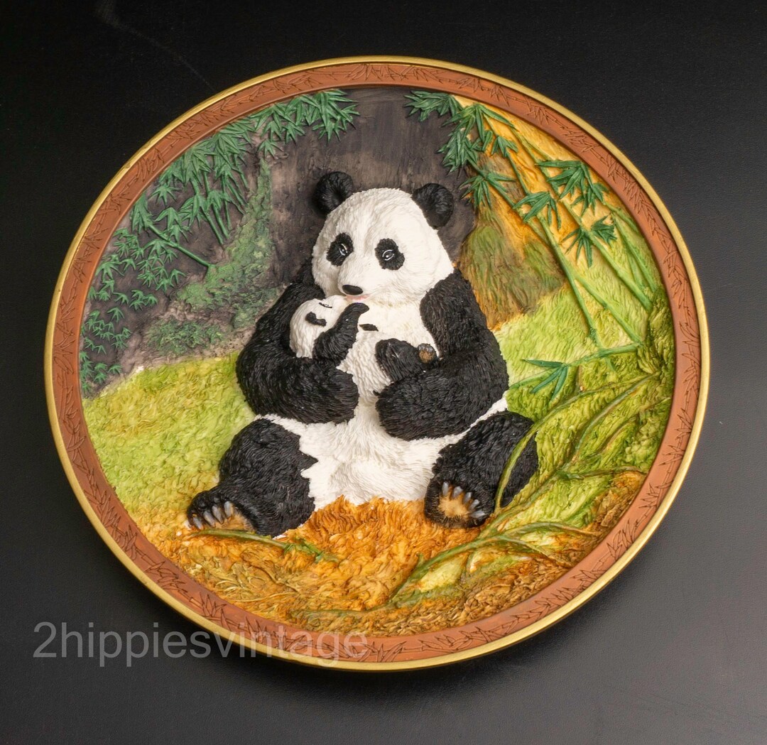 Vintage Bradford Exchange Panda Plate A2200 Rock-a-bye Collector Plate ...