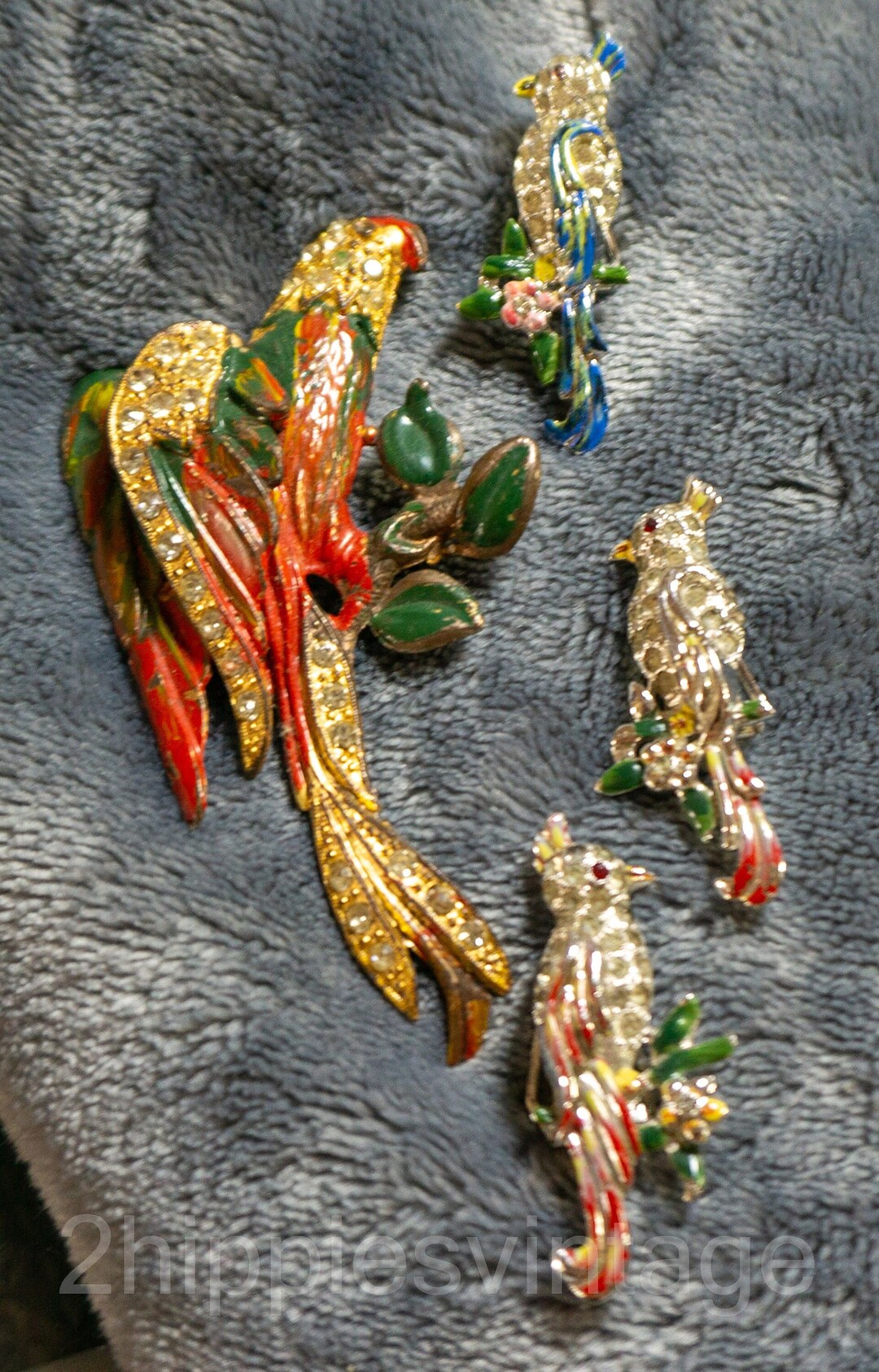 Vintage Coro Calopsitta Cockatiel Cockatoo Figural Earrings Jose ...