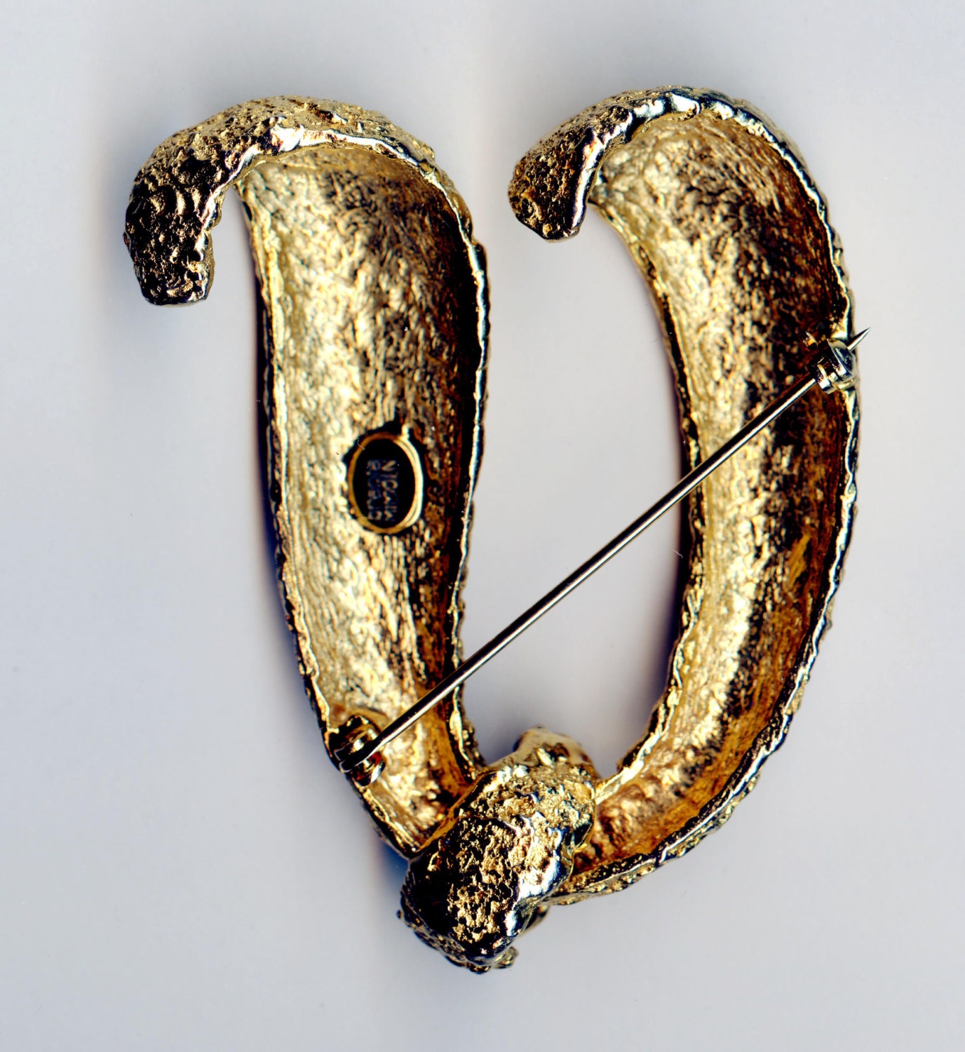 Vintage 1959 Brania Mimi Di N Gold Tone Avante Garde Brooch RARE