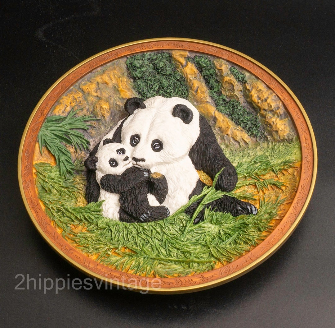 Vintage Bradford Exchange Panda Plate Loving Advice Collector Plate - Etsy