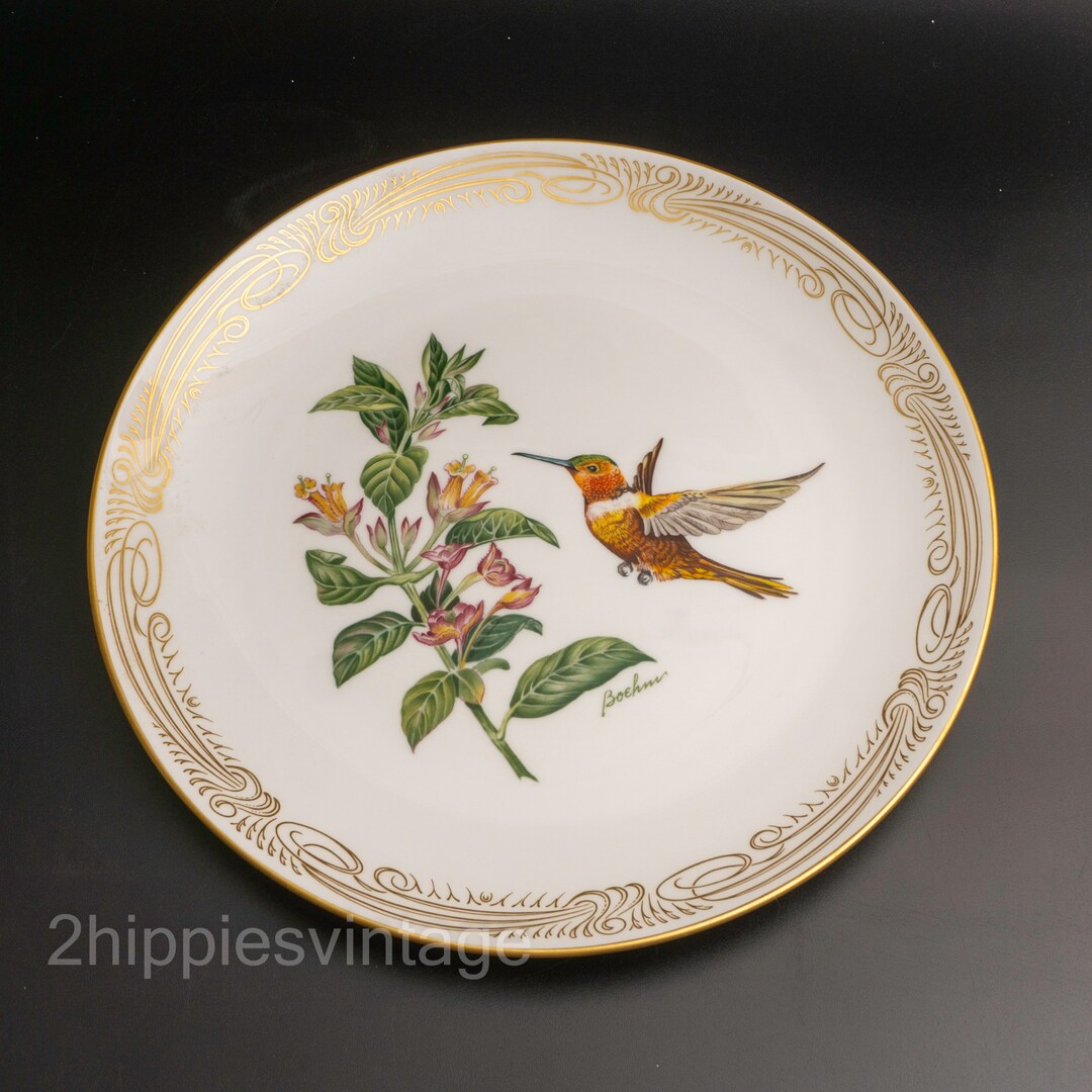 Vintage Edward Marshall Boehm Hummingbird Plate Collection - Etsy