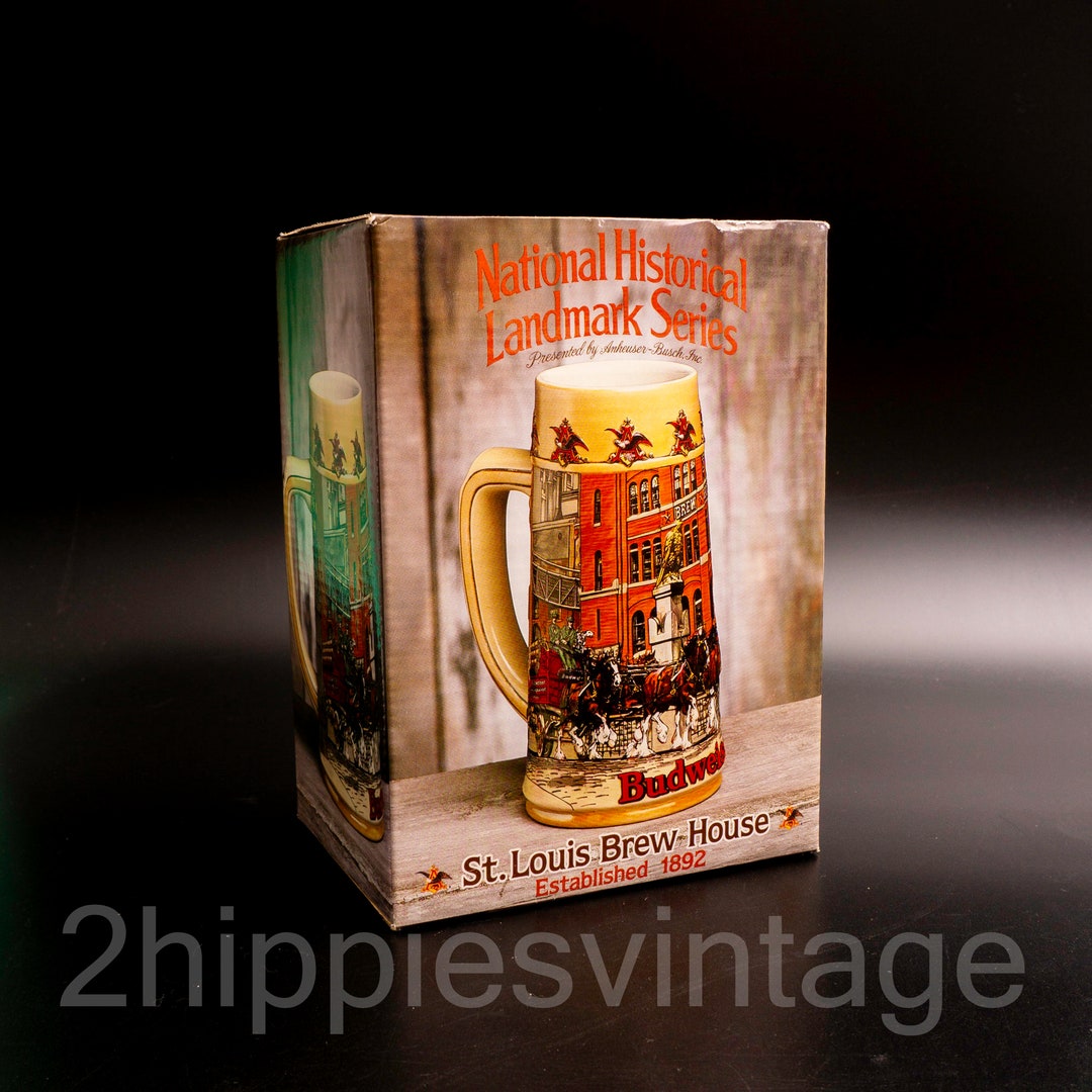 Anheuser Busch Beer Stein in Box St. Louis Brew House Vintage Barware ...