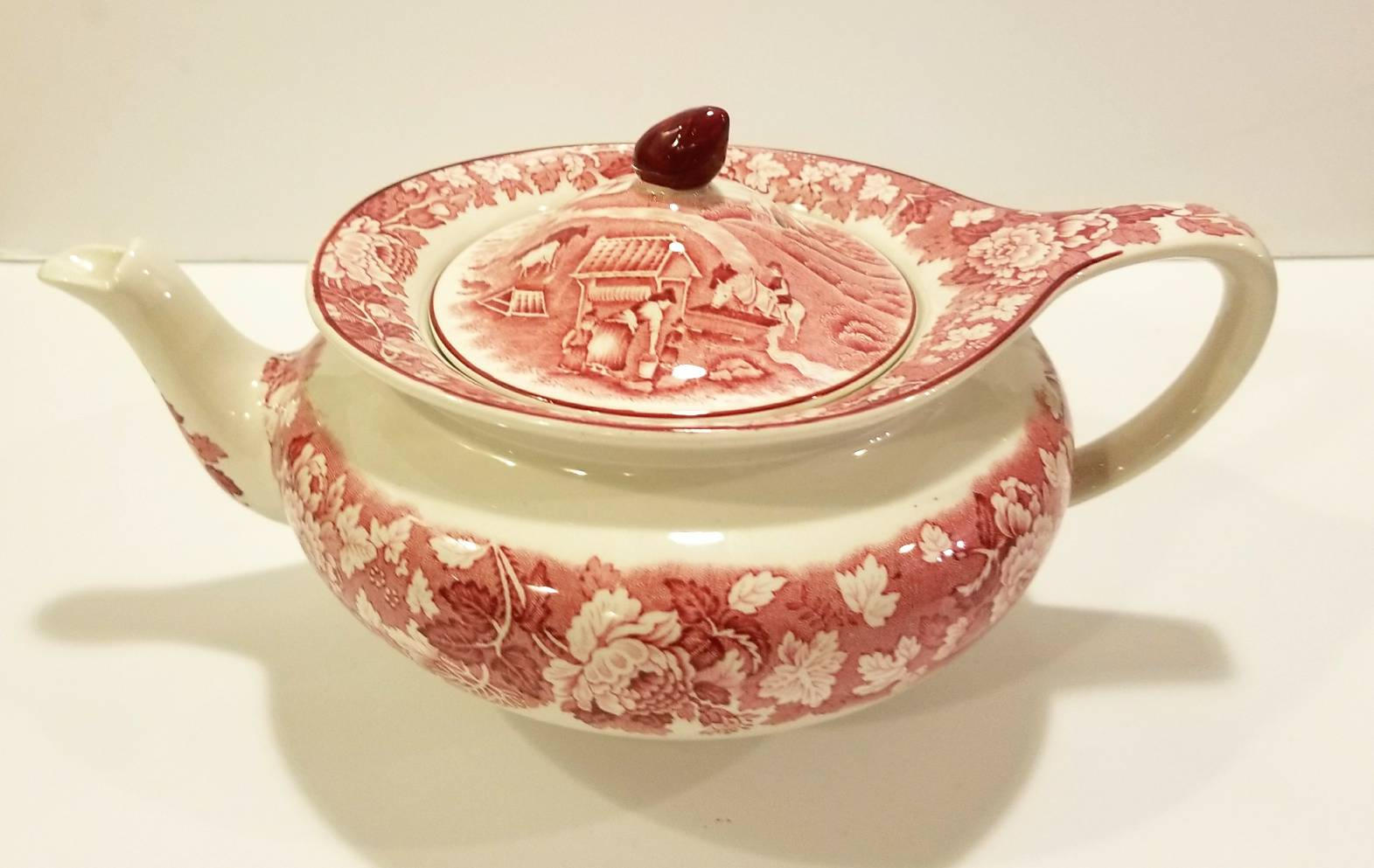 English Scenery Pink Transferware (Older, Smooth) by Wood & Sons Large ...