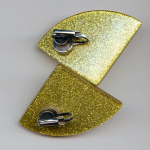 Vintage MCM Mid Century Modern Groovy Sparkly Glitter Lemon Yellow ...